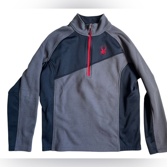 Spyder | Jackets & Coats | Spyder Black And Red Quarterzip Knit | Poshmark